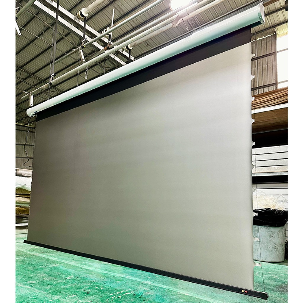 Fresnel motorized projection screen